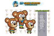 Bear 2D Game Character Sprites, an Illustration by DionArtworks