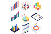 Collection isometric data, a Finance Illustration by Vectorstockersland