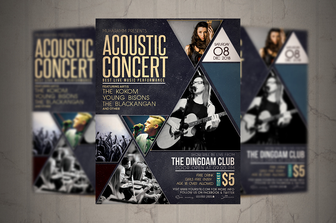 Acoustic Concert Flyer / Poster, a Flyer Template by Septian