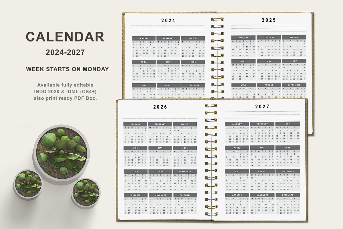Ultimate Planner Bundle Pack 2024-27, a Stationery Template by ROJI ...