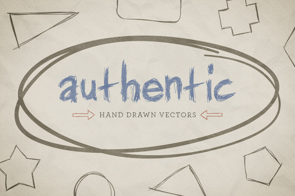 Sketched Basic Shapes Vector Pack 1, an Object Graphic by Design Panoply