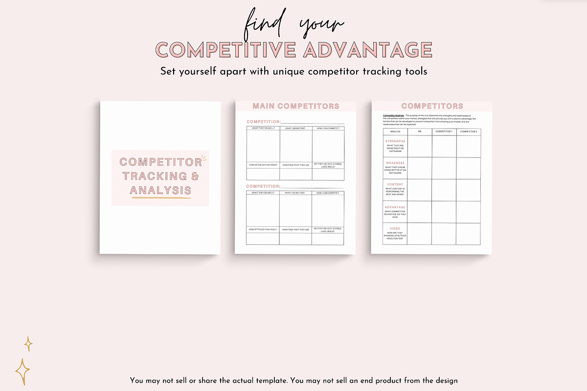 Instagram planner template Canva, a Social Media Template by Cate Creates