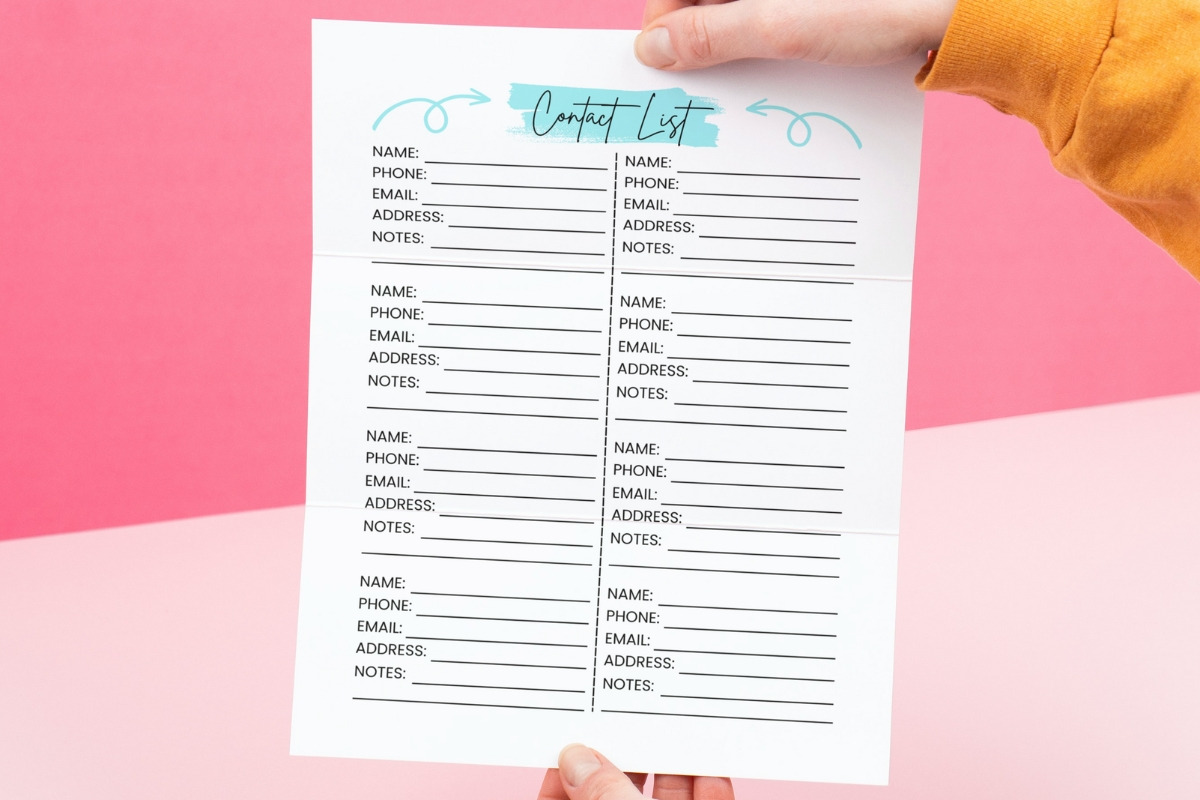 Printable Contact List Tracker, a Templates & Theme by HillTract