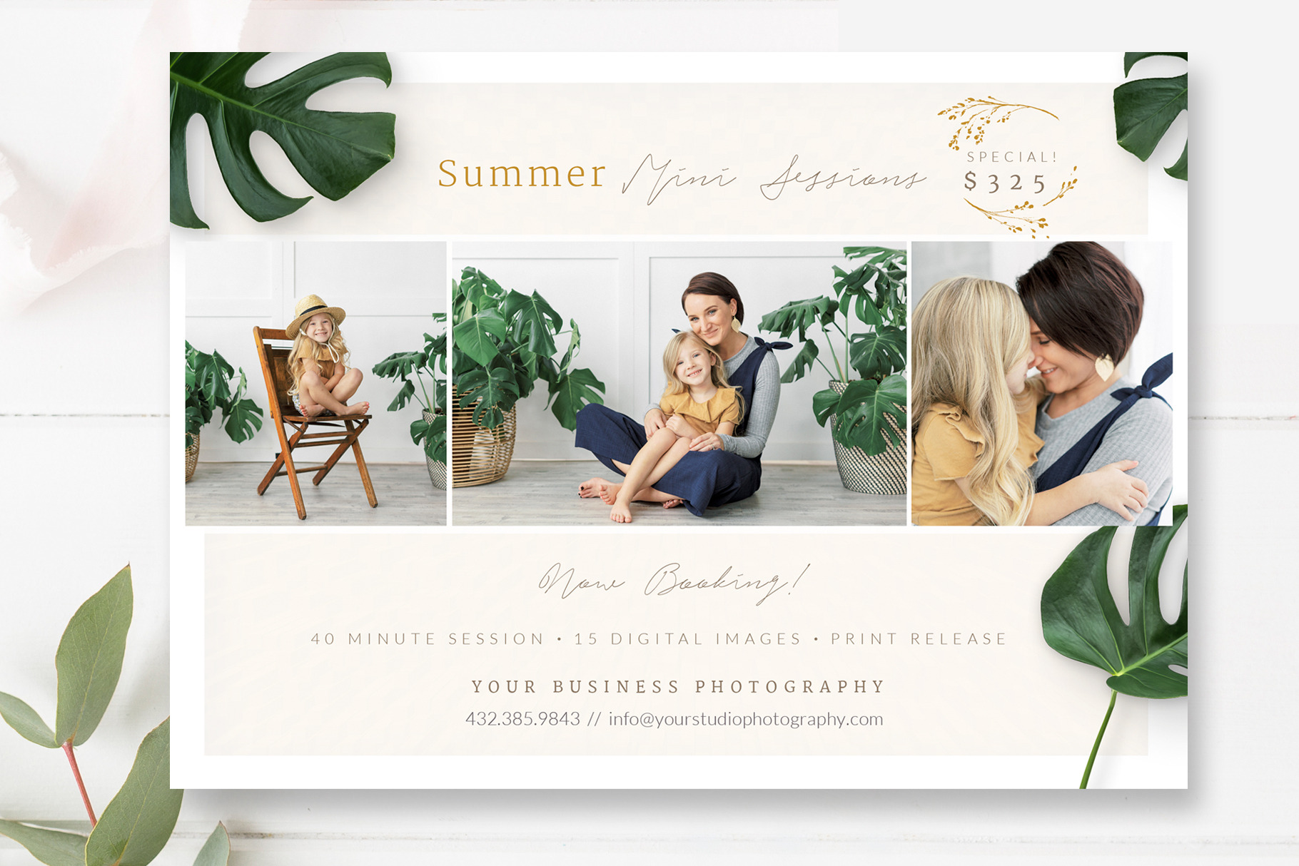 Summer Mini Session Template, a Flyer Template by By Stephanie Design