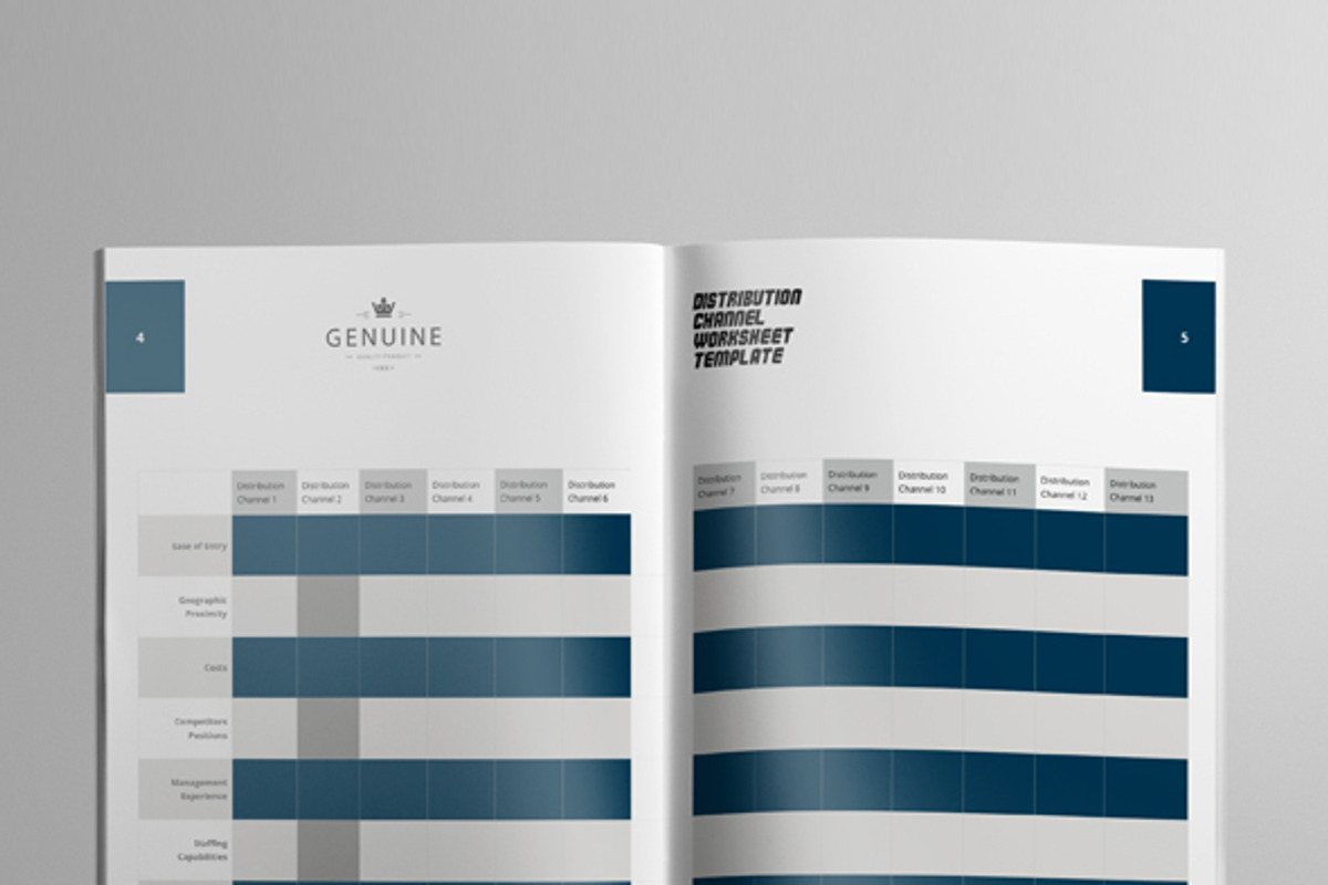 Distribution Channel Worksheet, a Marketing Template by Keboto