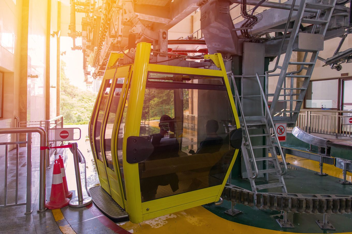Cable car in tianmen mountain containing china, ropeway, and cable, a ...
