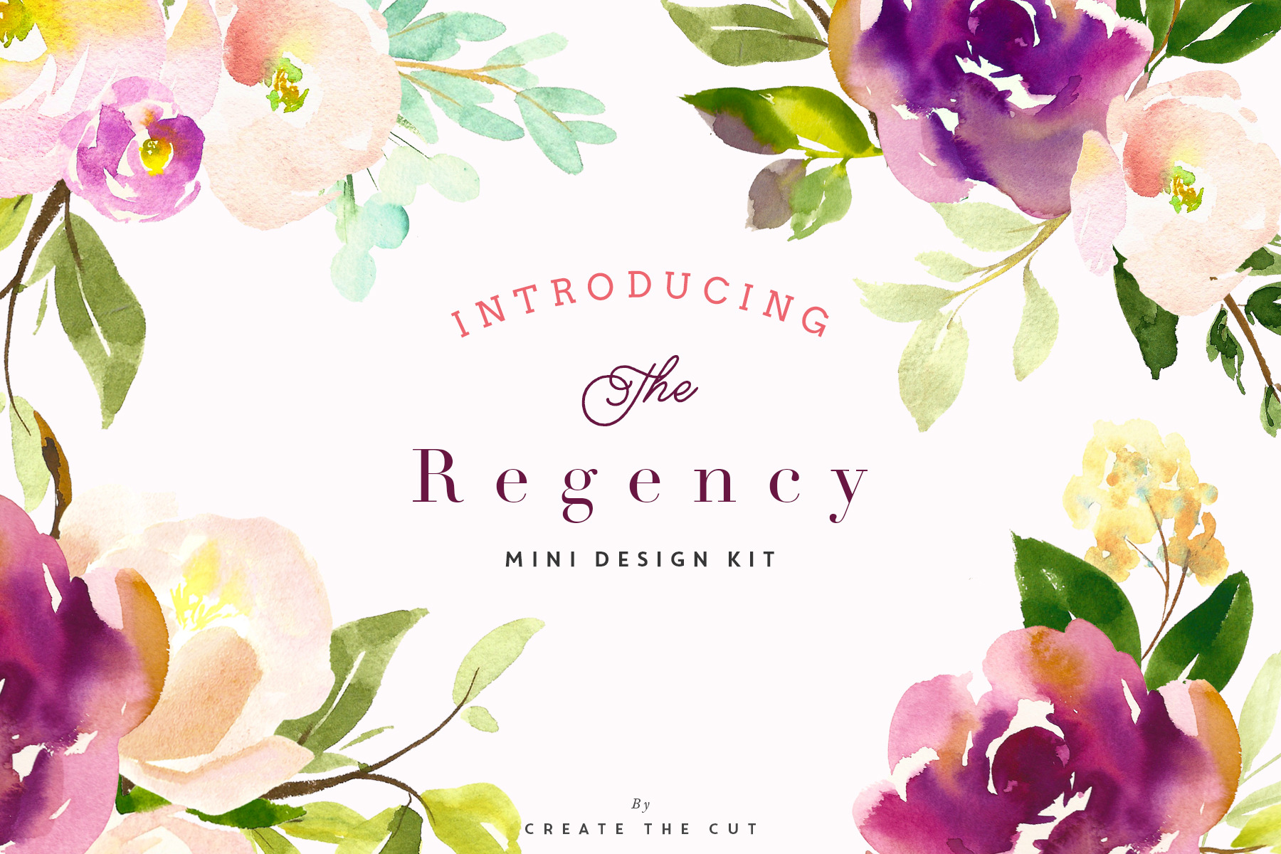 Watercolour Clip Art - Regency, an Illustration by Create The Cut