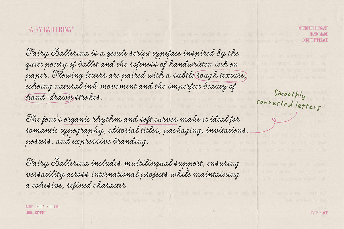 Fairy Ballerina | Script Font, a Script Font by type peace