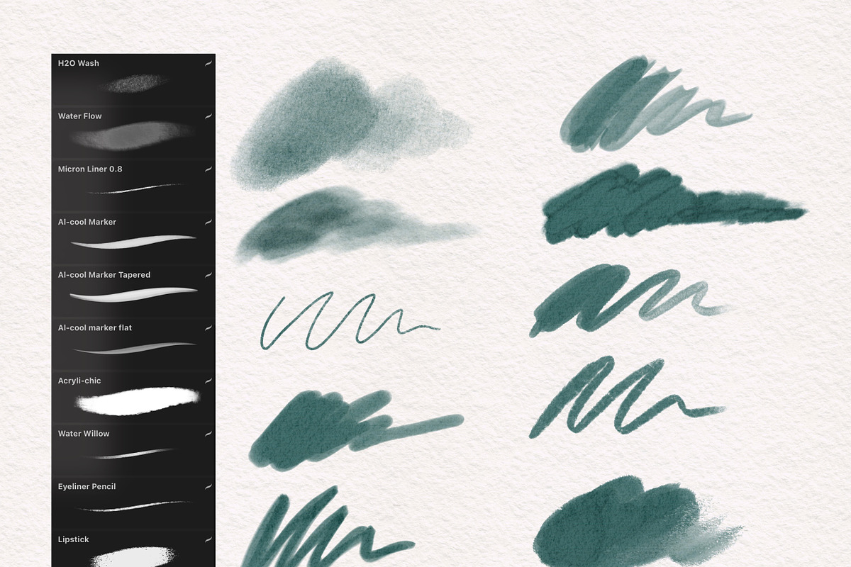 Realistic Procreate Digital Brushes, a Brush Add-On by Shelly Laslo ...