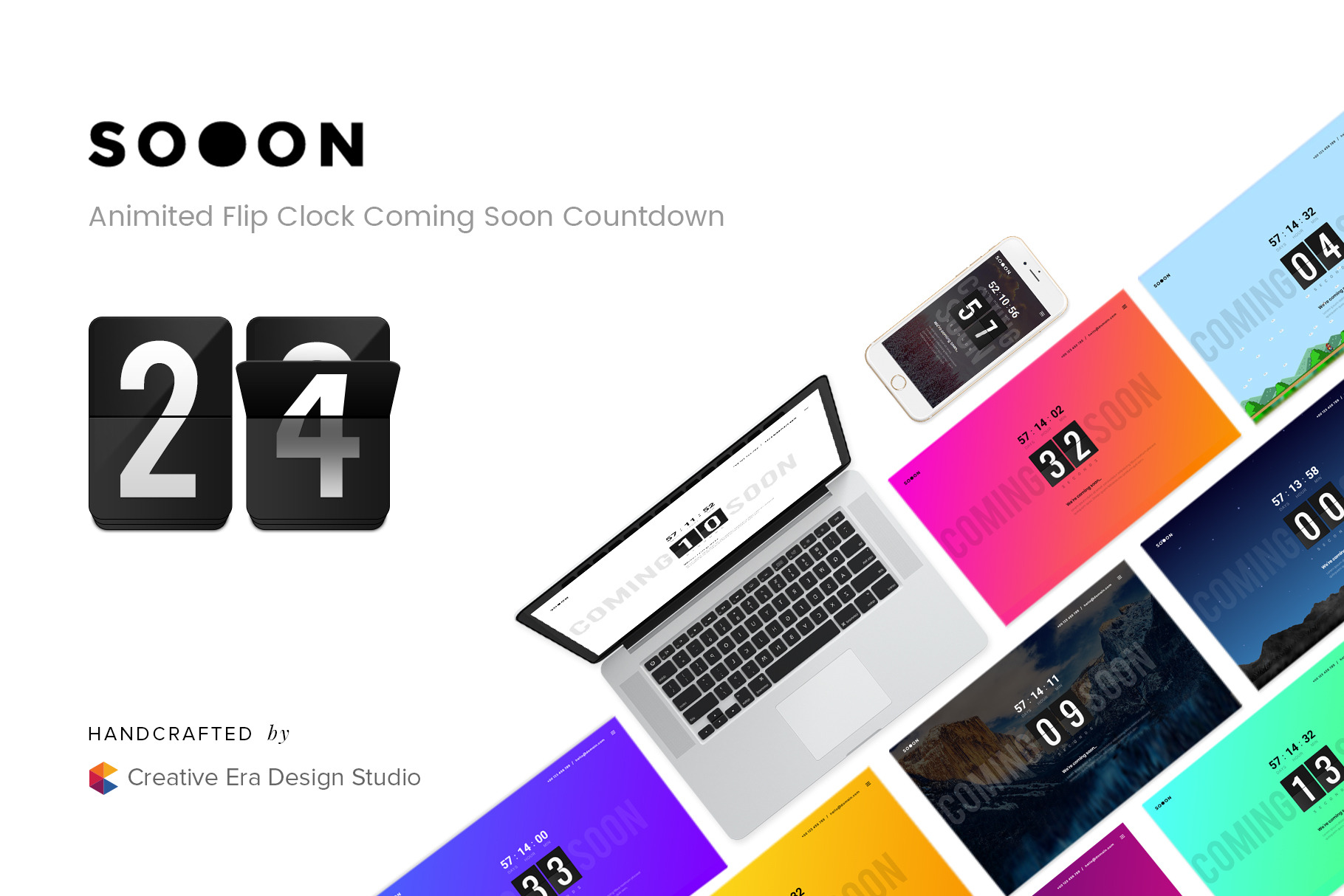 Sooon | Flip Clock Coming Soon Count, a Landing Page Template by ...