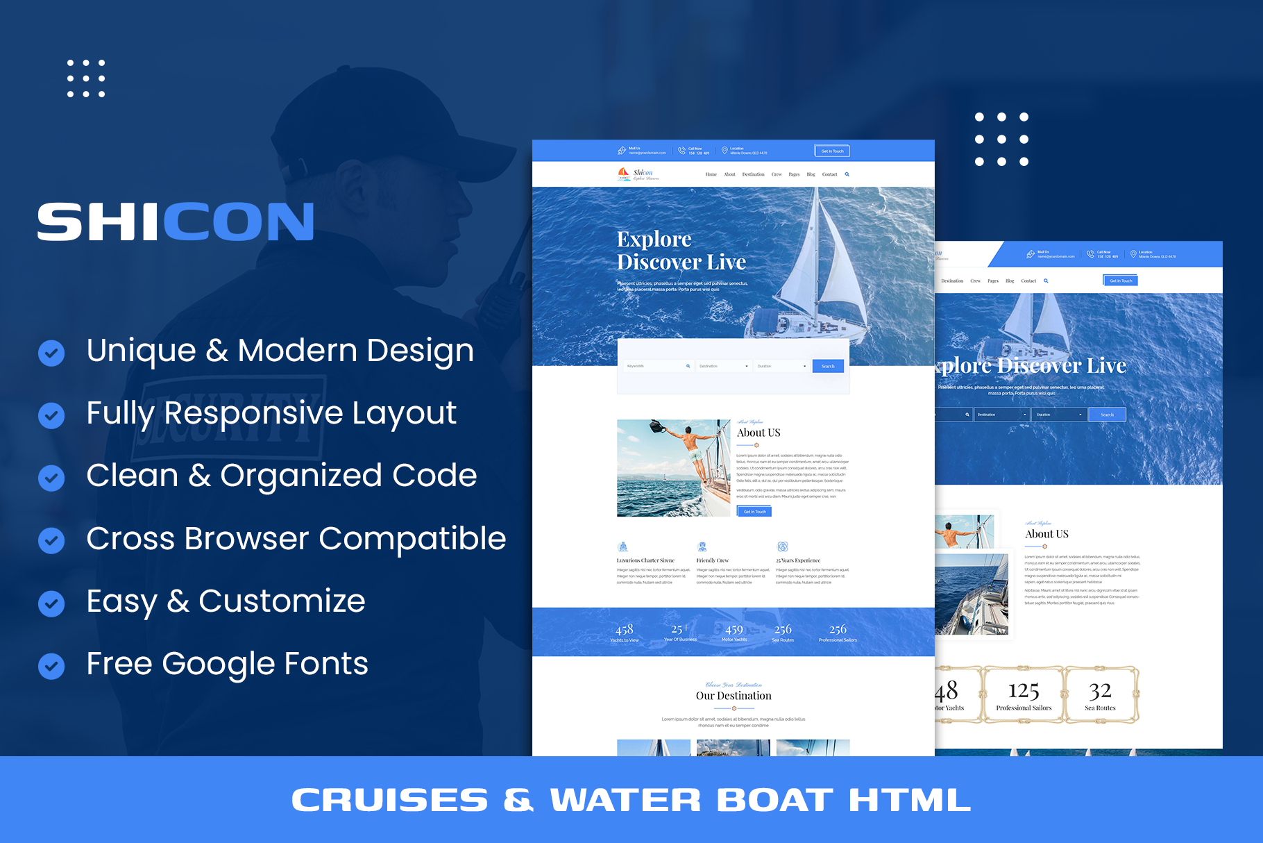 Shicon - Cruises & Water Boat HTML, a HTML Template by THESOFTKING