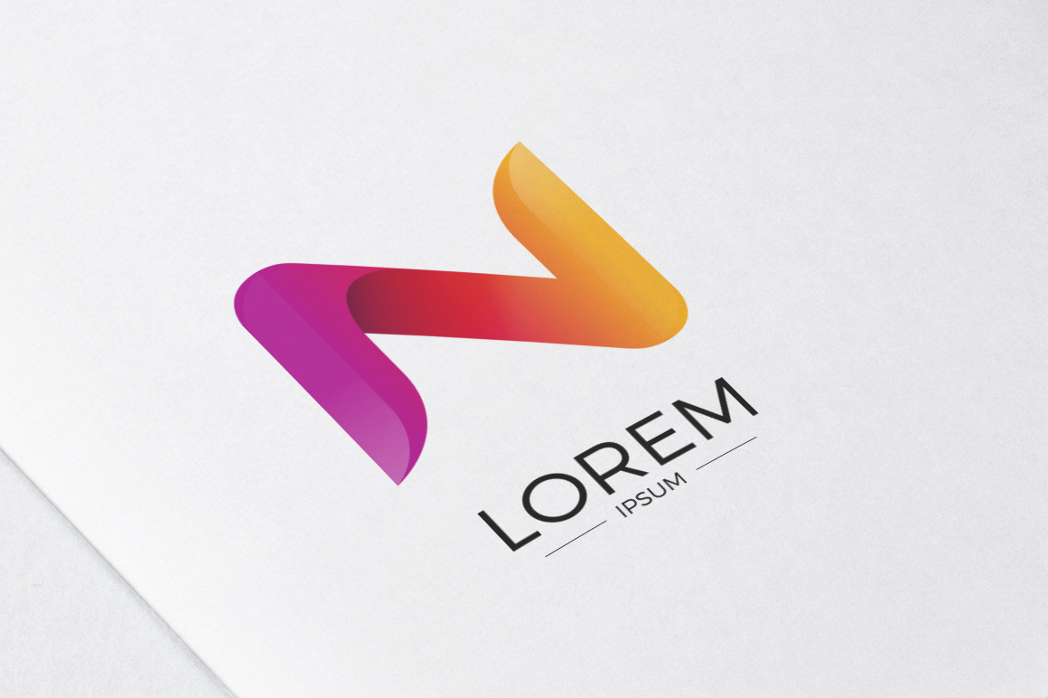 N Alphabet Abstract letter logo, a Branding & Logo Template by Woo Graphics