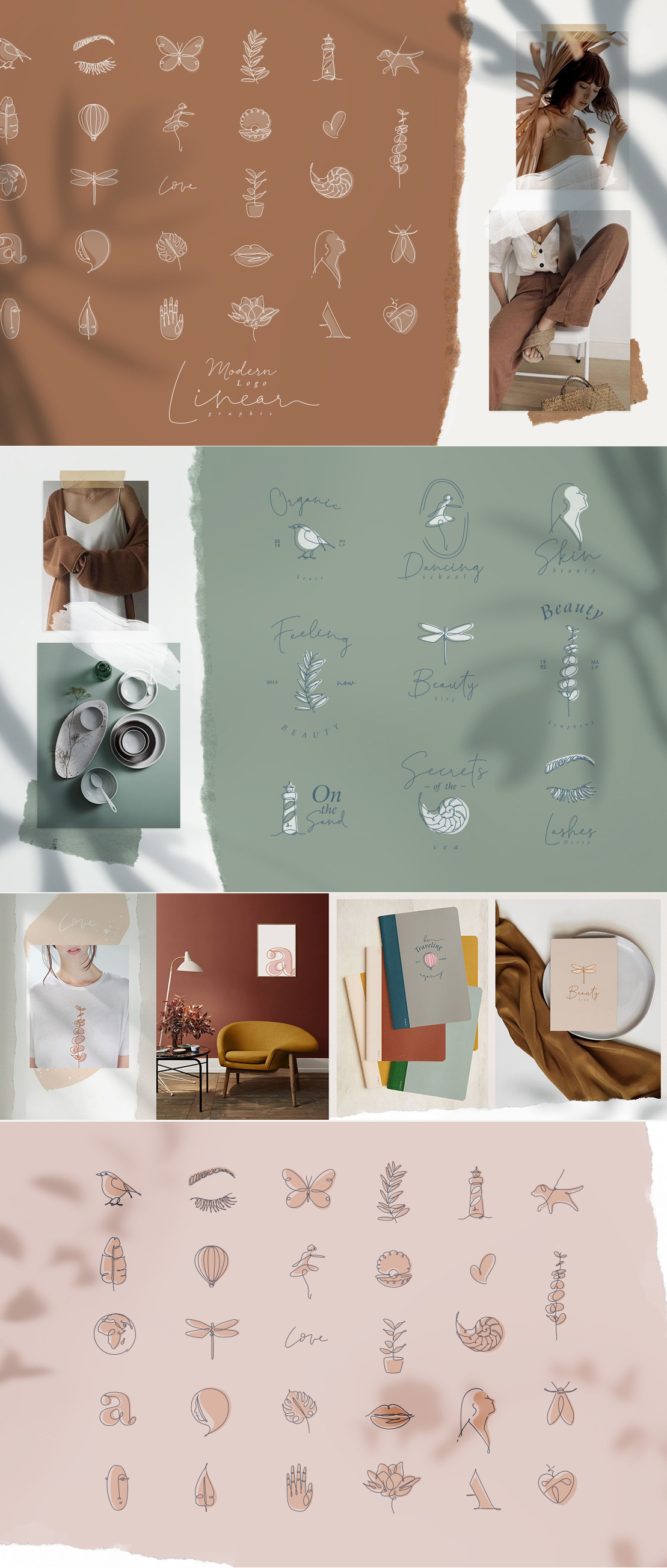 Modern Logo Linear Graphic | Decorative Illustrations ~ Creative Market