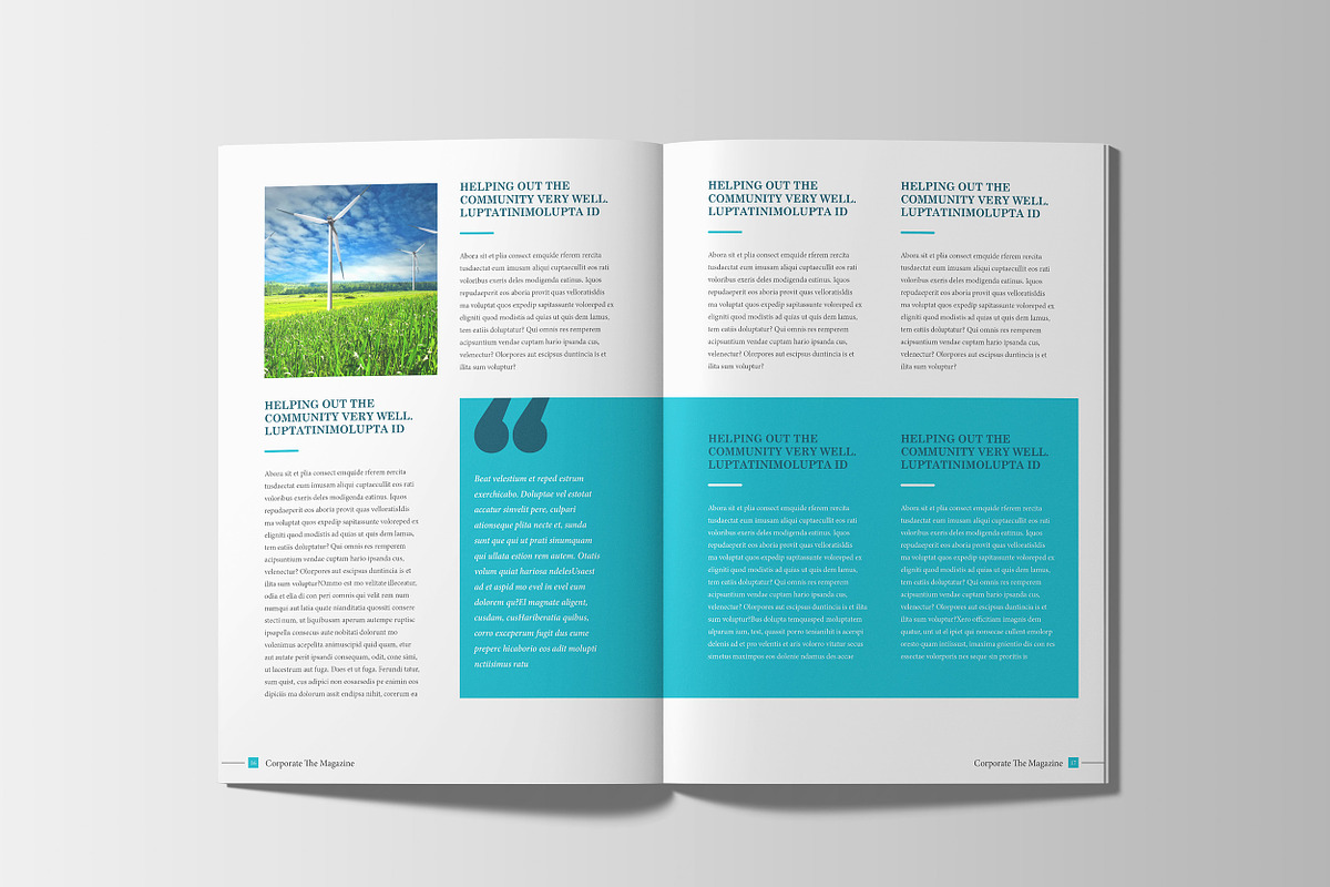 Corporate Business Magazine Template, a Magazine Template by Layout Design