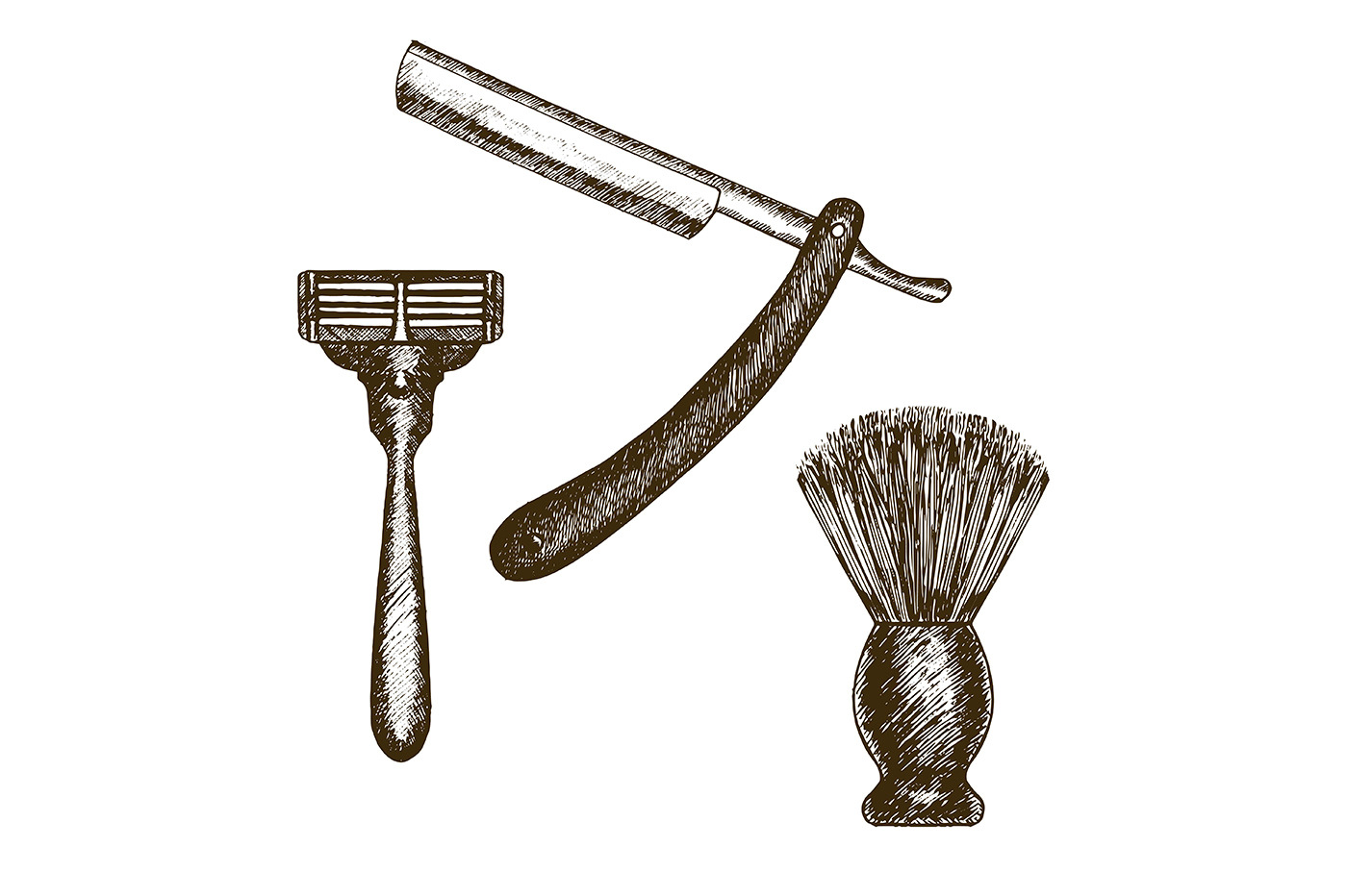 Shave Hand Draw Sketch. Vector, an Object Graphic by Bigmouse_art