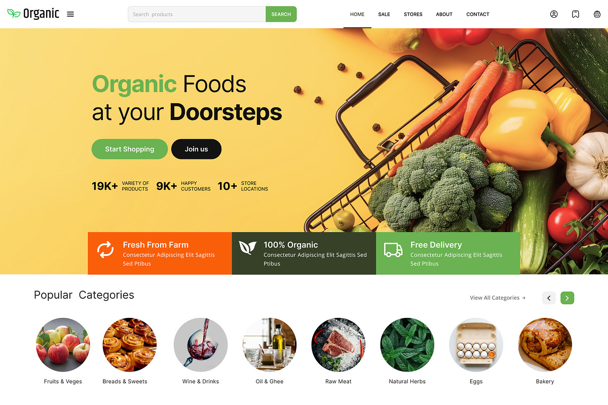 Organic - Grocery Store Web Template, a HTML Template by ...