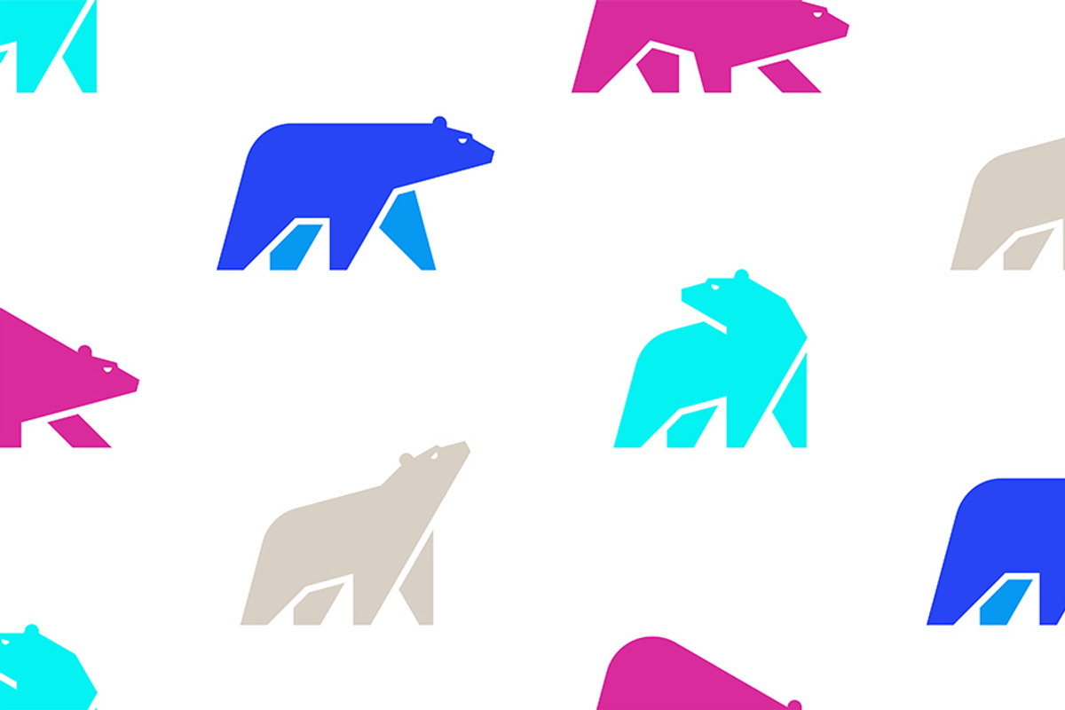 Ice Bear Logo + pattern, an Icon by NataliiaVolyk
