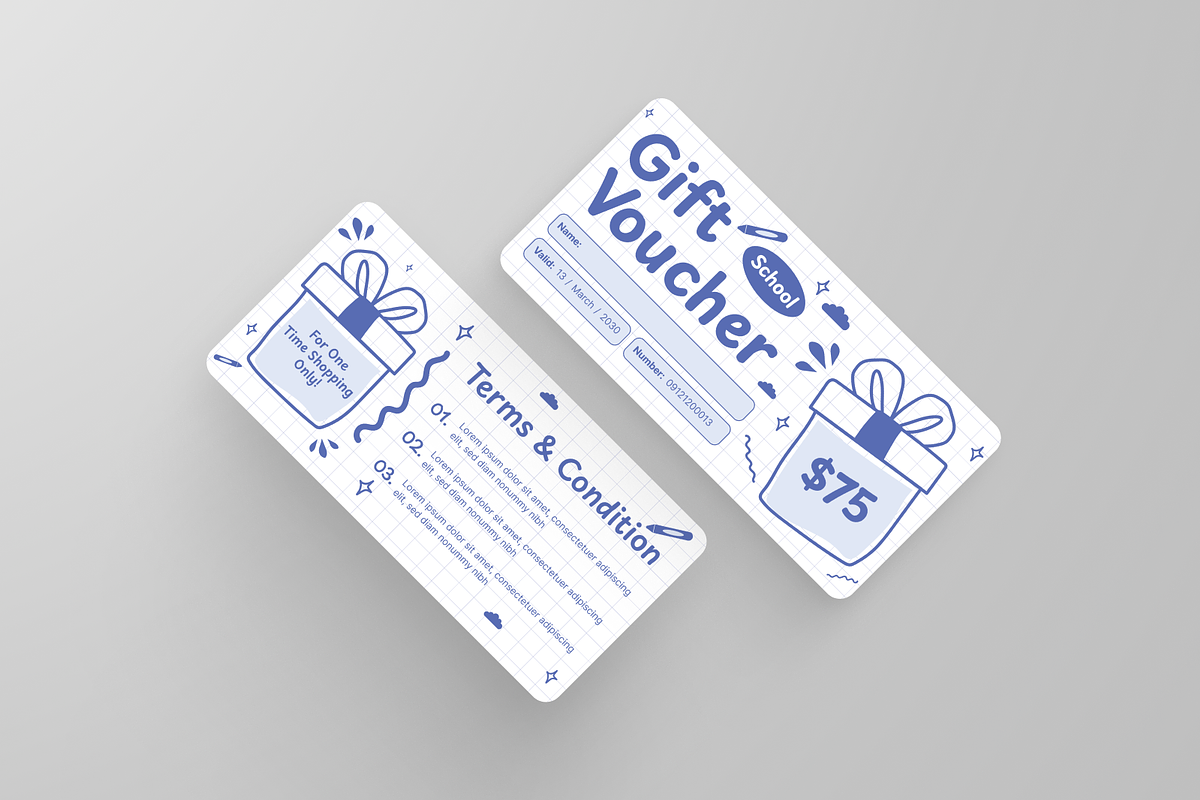 School Gift Voucher, a Print Template by Annora Studio