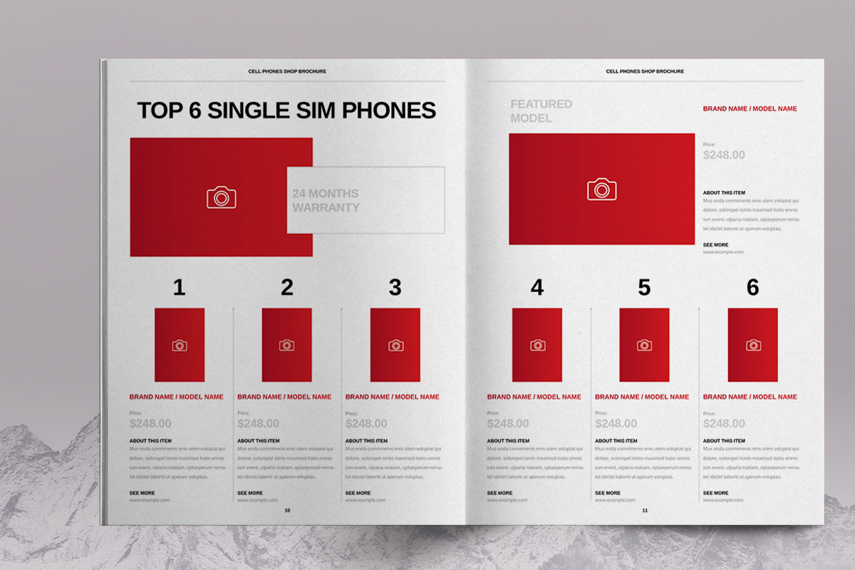 Cell Phones Shop Brochure Template | Creative Market
