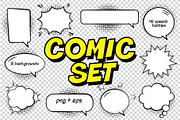 Big Comic Elements Set, a Texture Illustration by mejorana