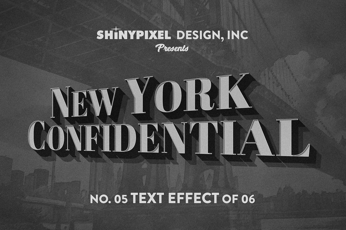 Old Movie Title Text Effect, a Brushes & More by ShinyPixel