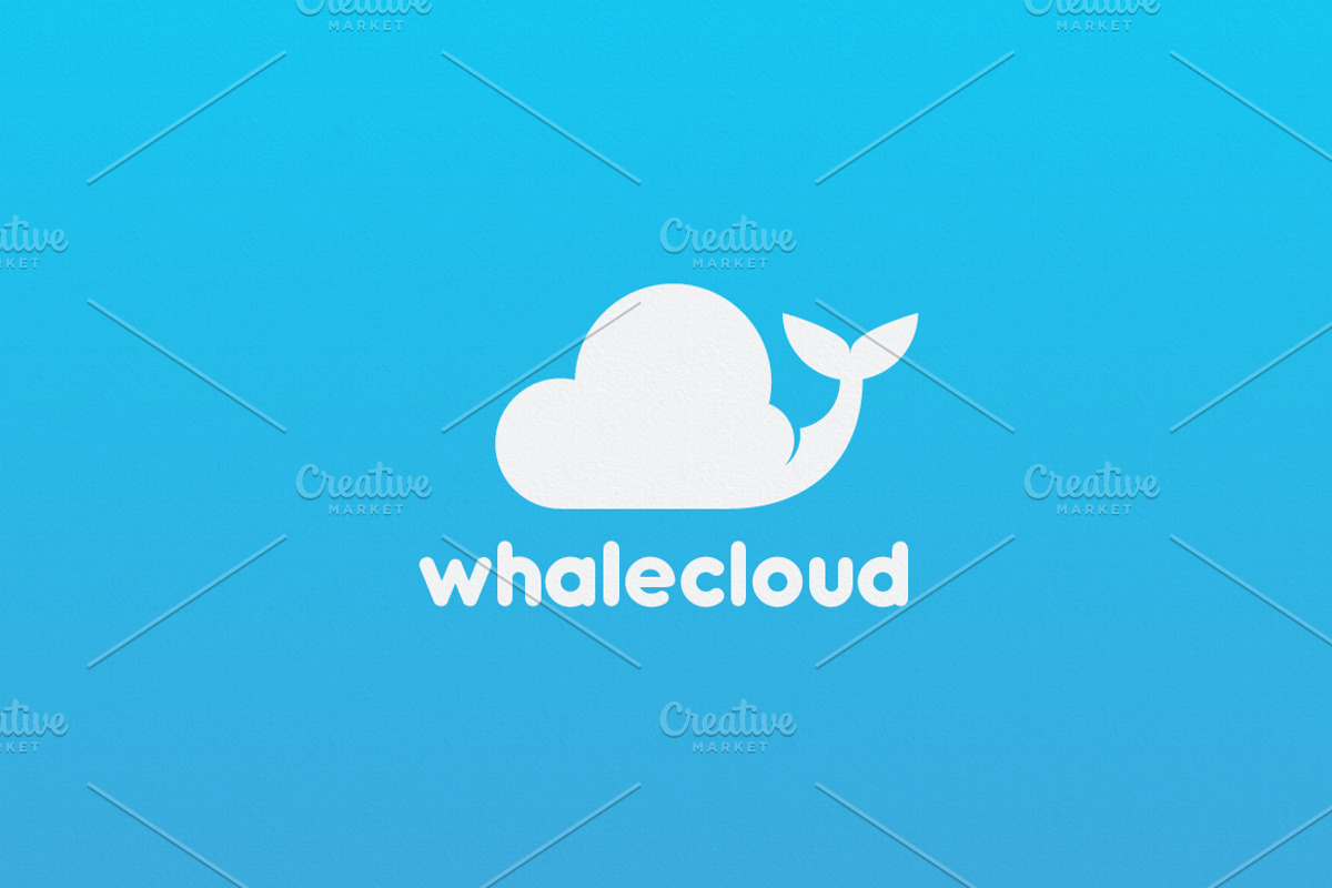 Whale Cloud Logo, a Branding & Logo Template by blooon