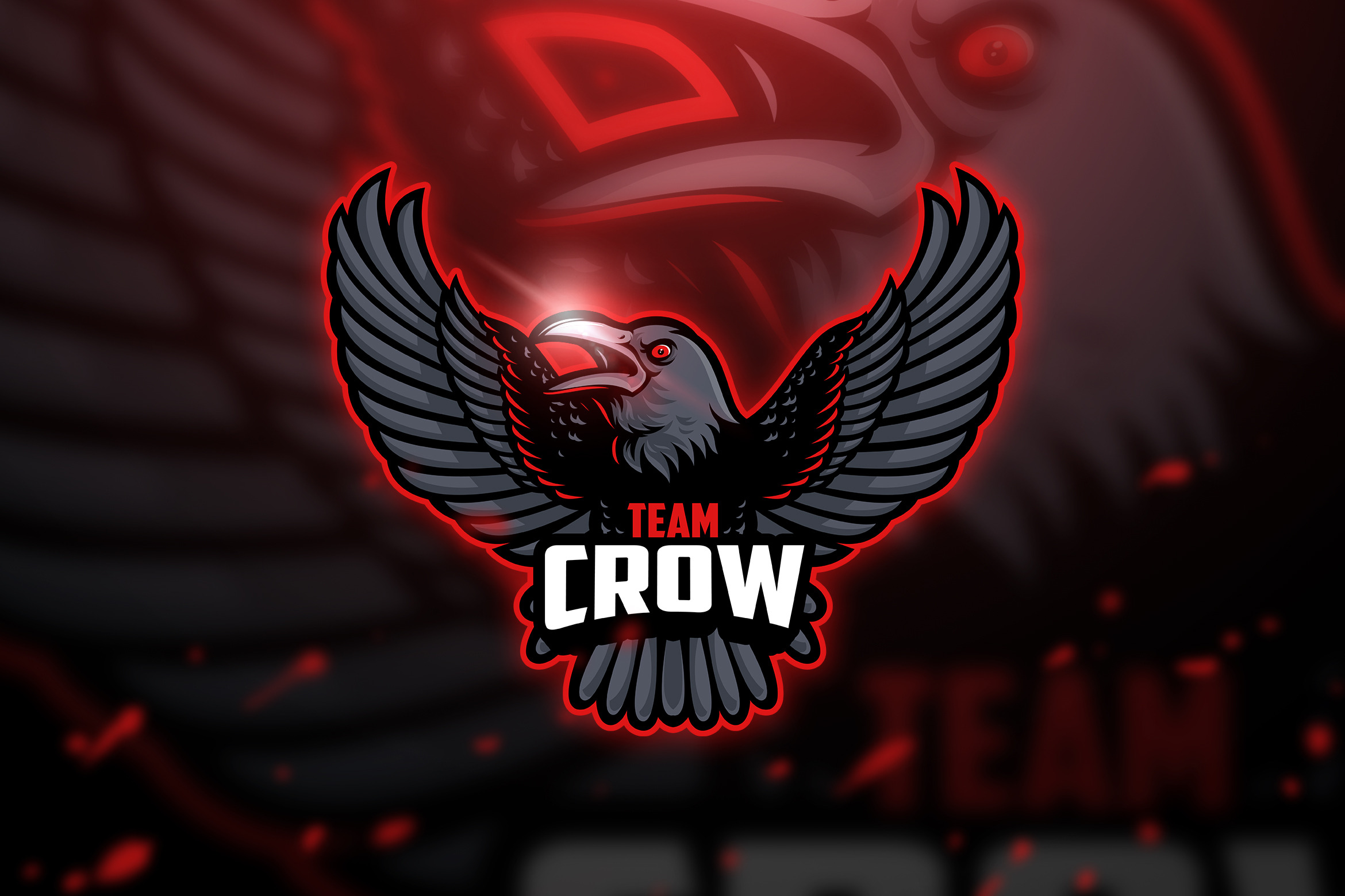 Red Crow - Mascot & Esport Logo, a Branding & Logo Template by AQR Studio