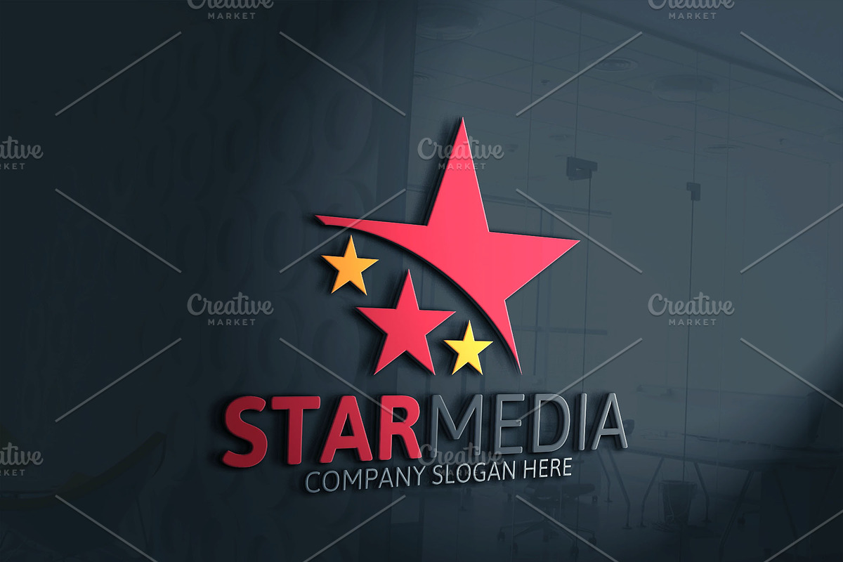 Star Media Logo, a Branding & Logo Template by Josuf Media