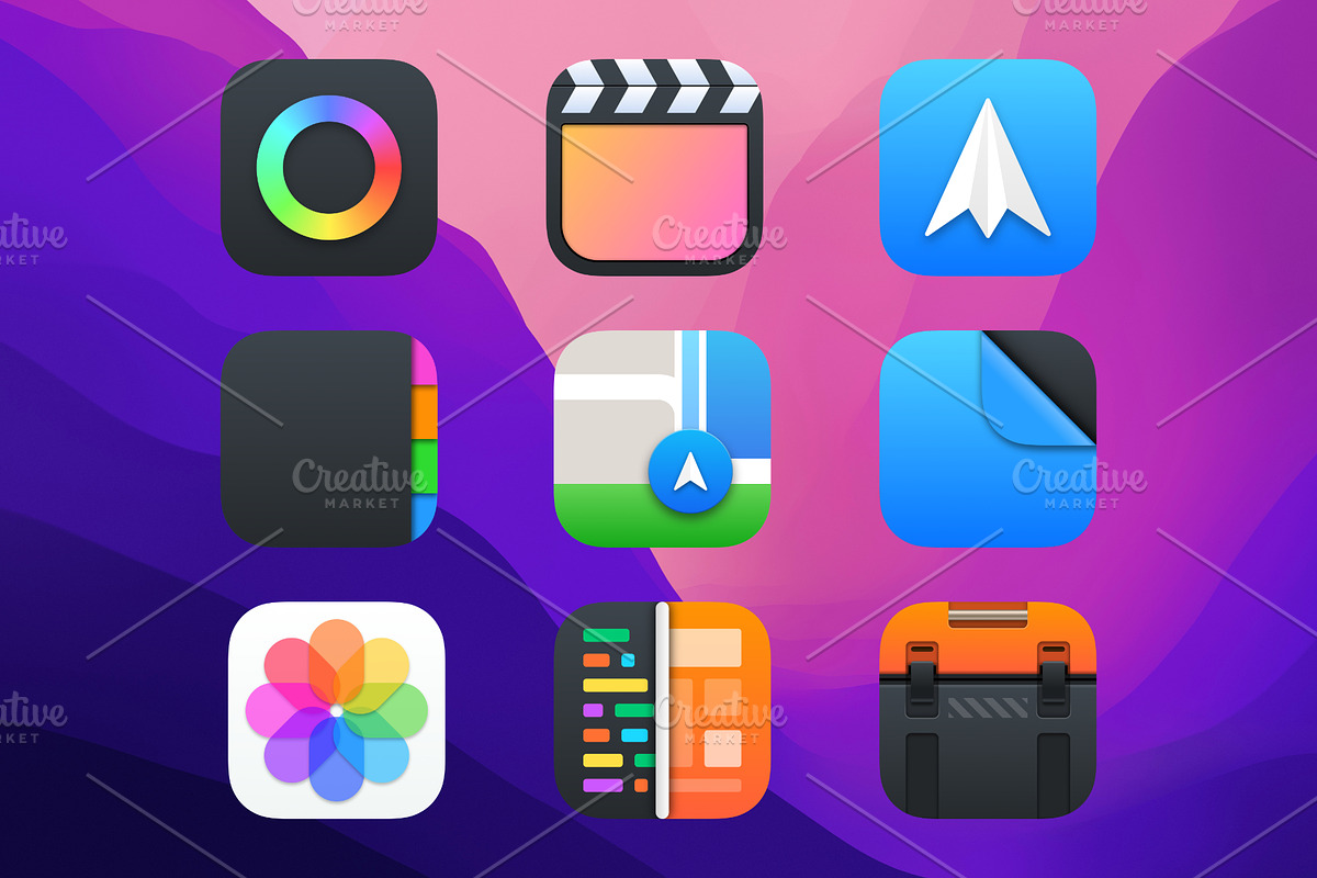36 macOS styled icons