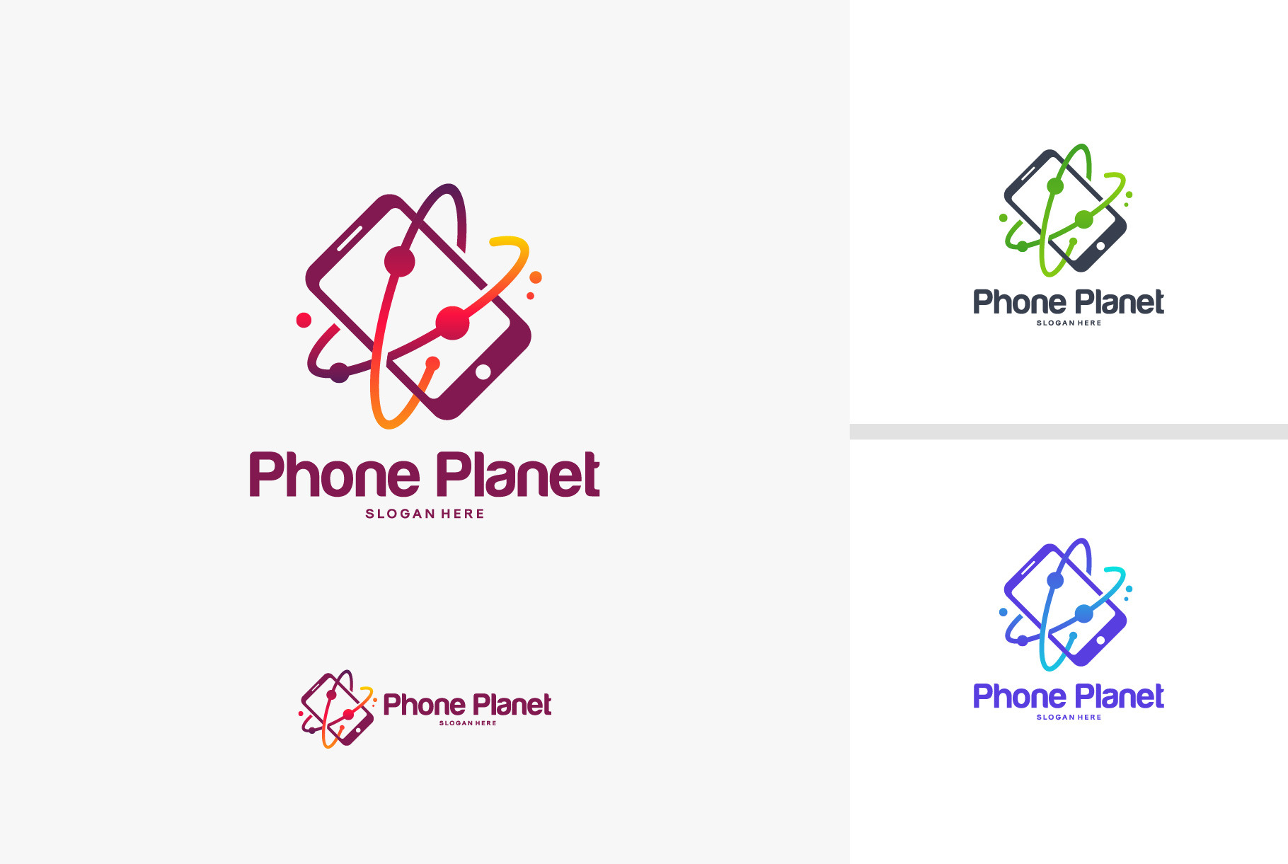 Phone Planet logo concept designs, a Branding & Logo Template by Lucky ...