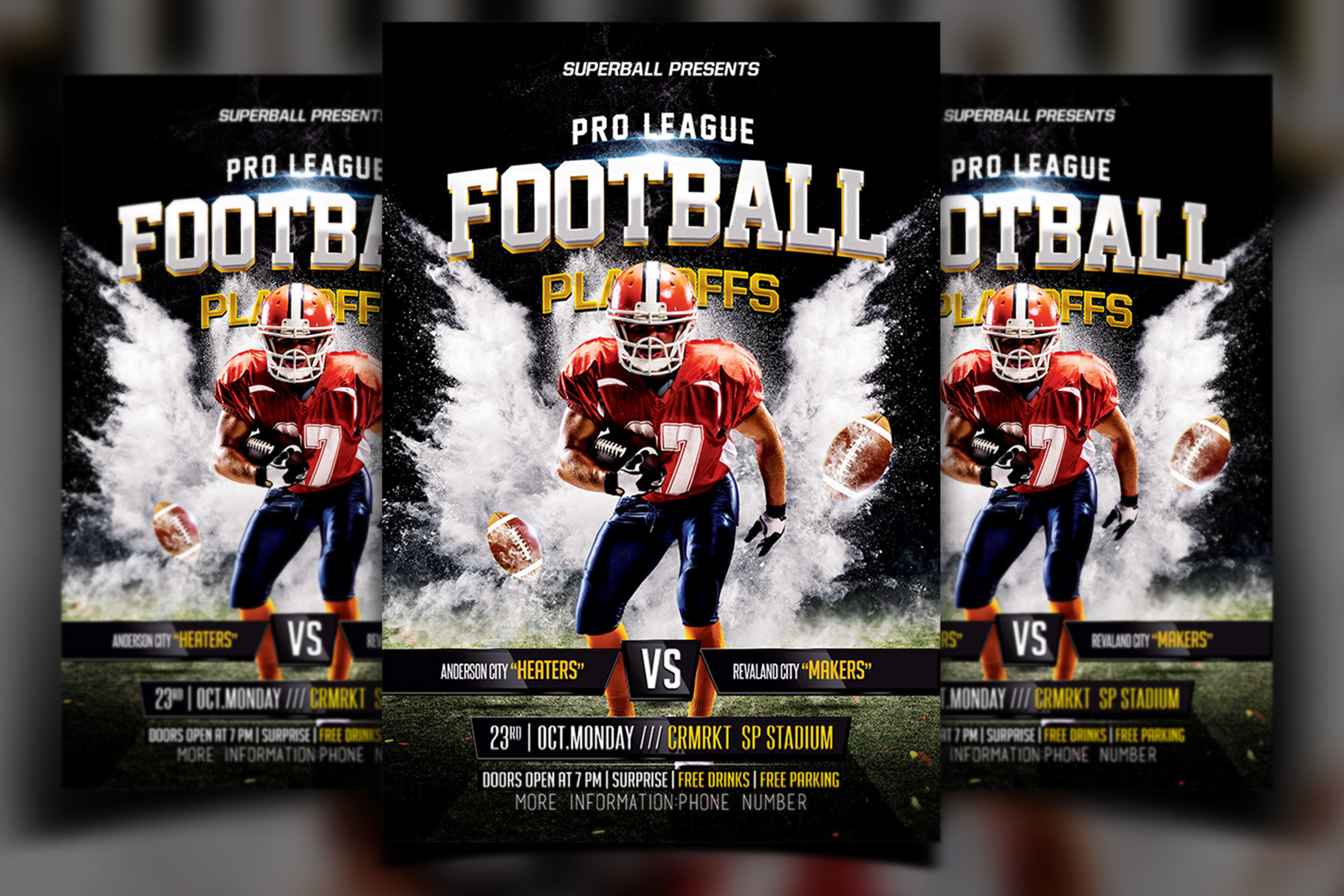 10 Football Flyer Bundle | Flyer Templates ~ Creative Market