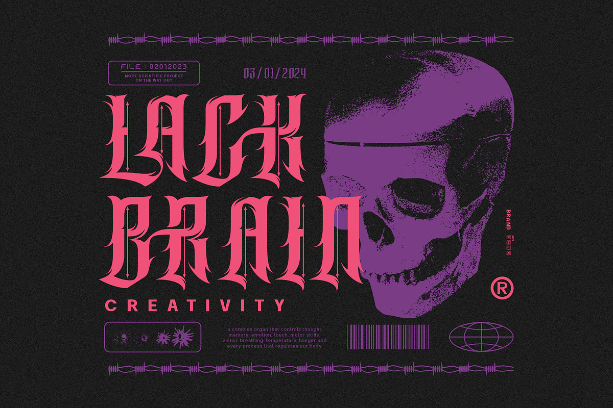 Riseria Typeface, a Blackletter Font by alit design