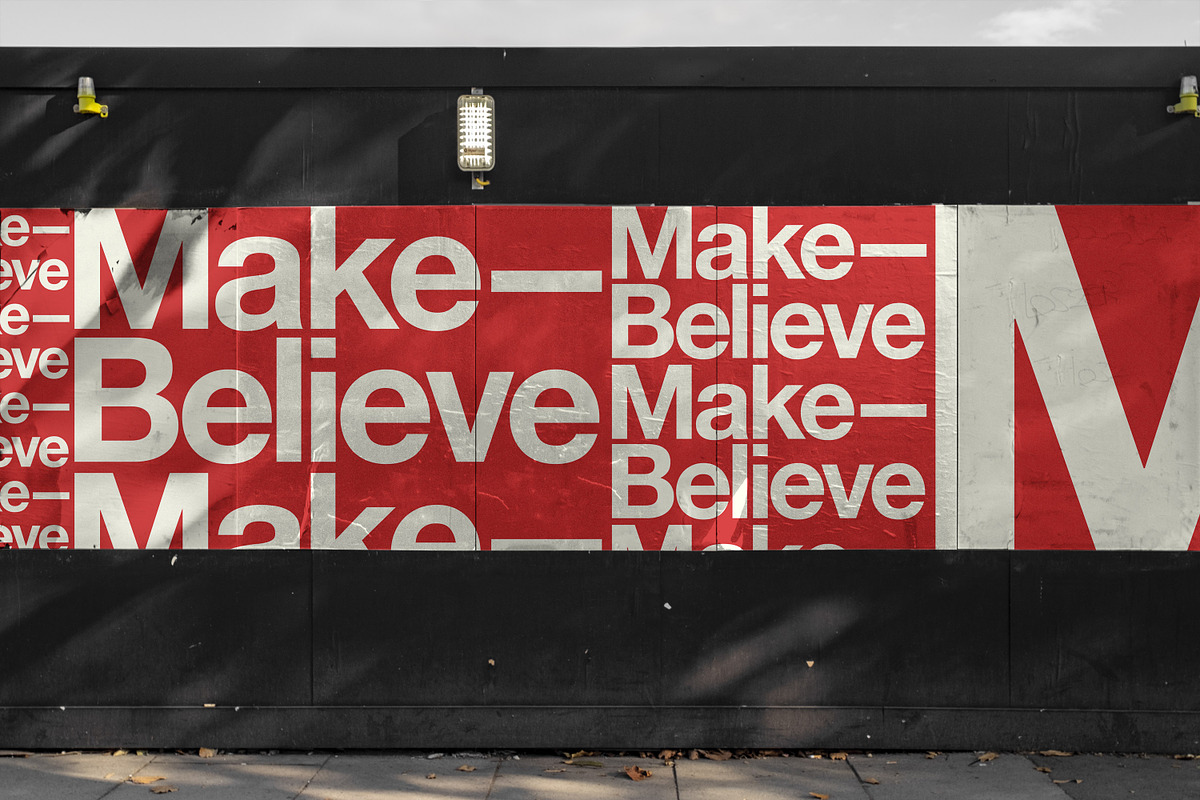 Outdoor urban fly poster set mockup, a Print Template by MakeBelieve