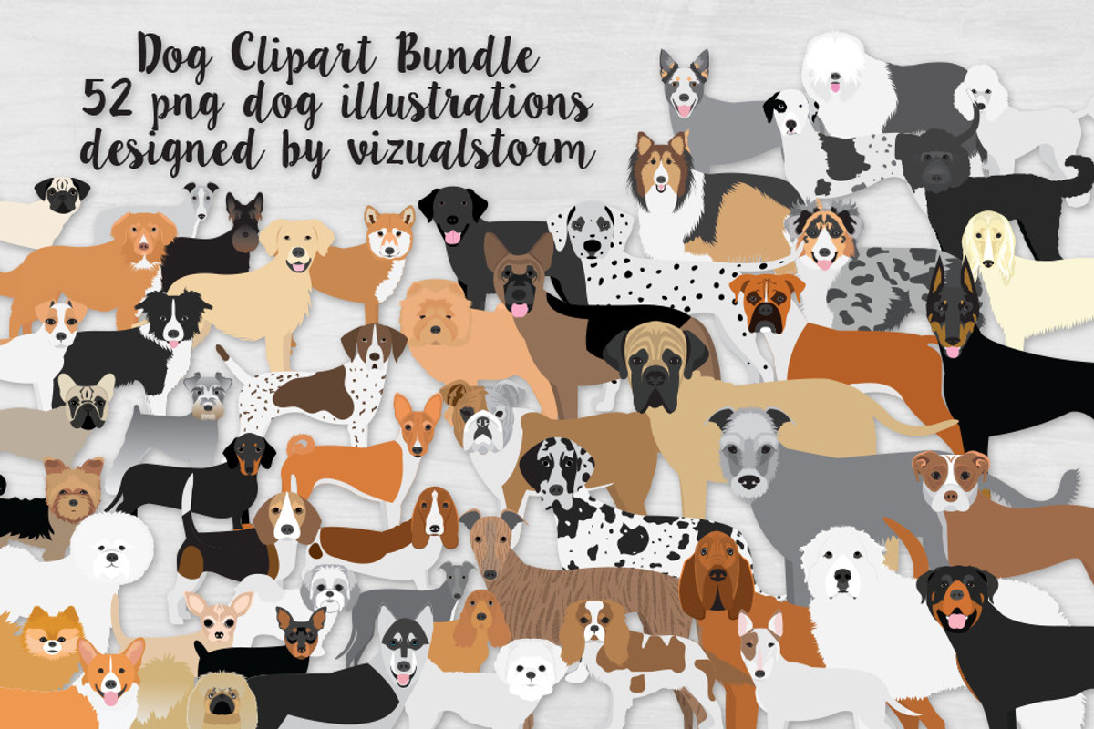 Dog Clipart Bundle - Popular Breeds