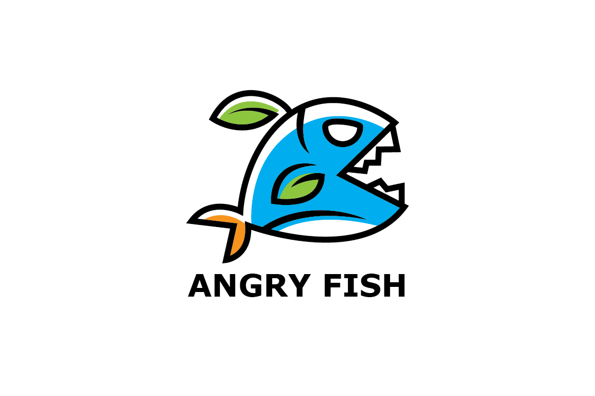 Angry Fish Logo, a Branding & Logo Template by Heavtryq Design