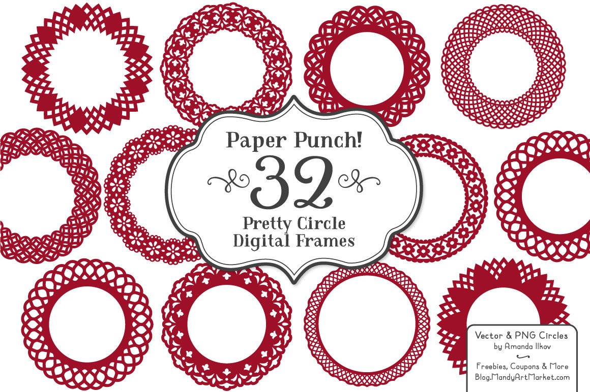 Ruby Red Lace Frames, an Illustration by Amanda Ilkov