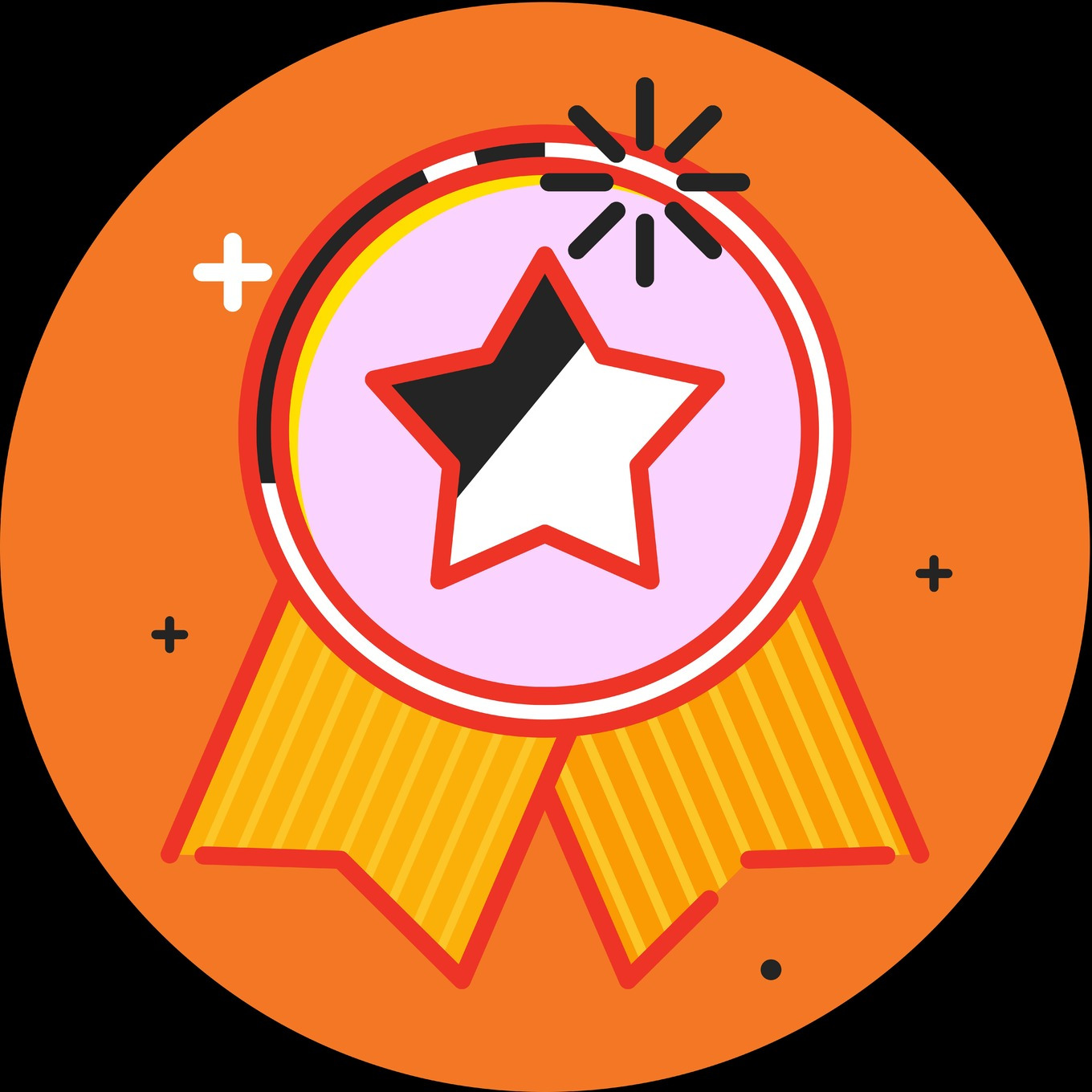 Best of badge with ribbon icon award champion label, an Object ...