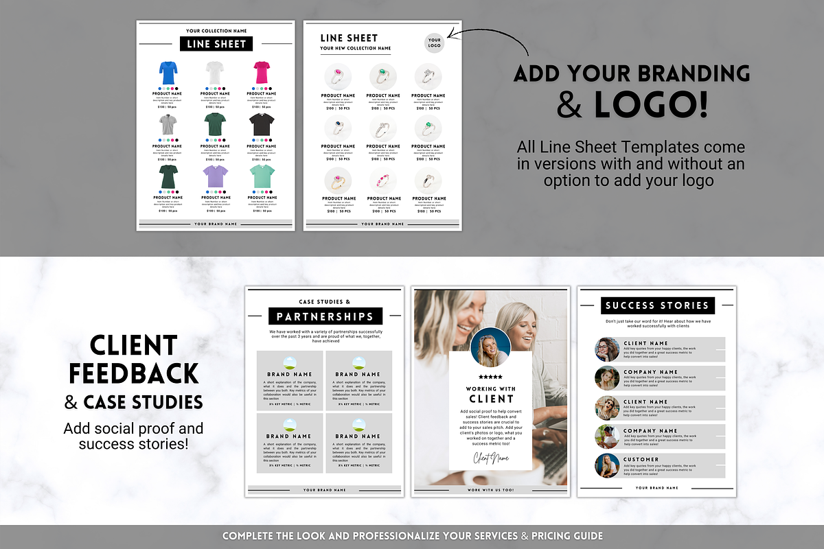 35 Editable Line Sheet Templates | Creative Market