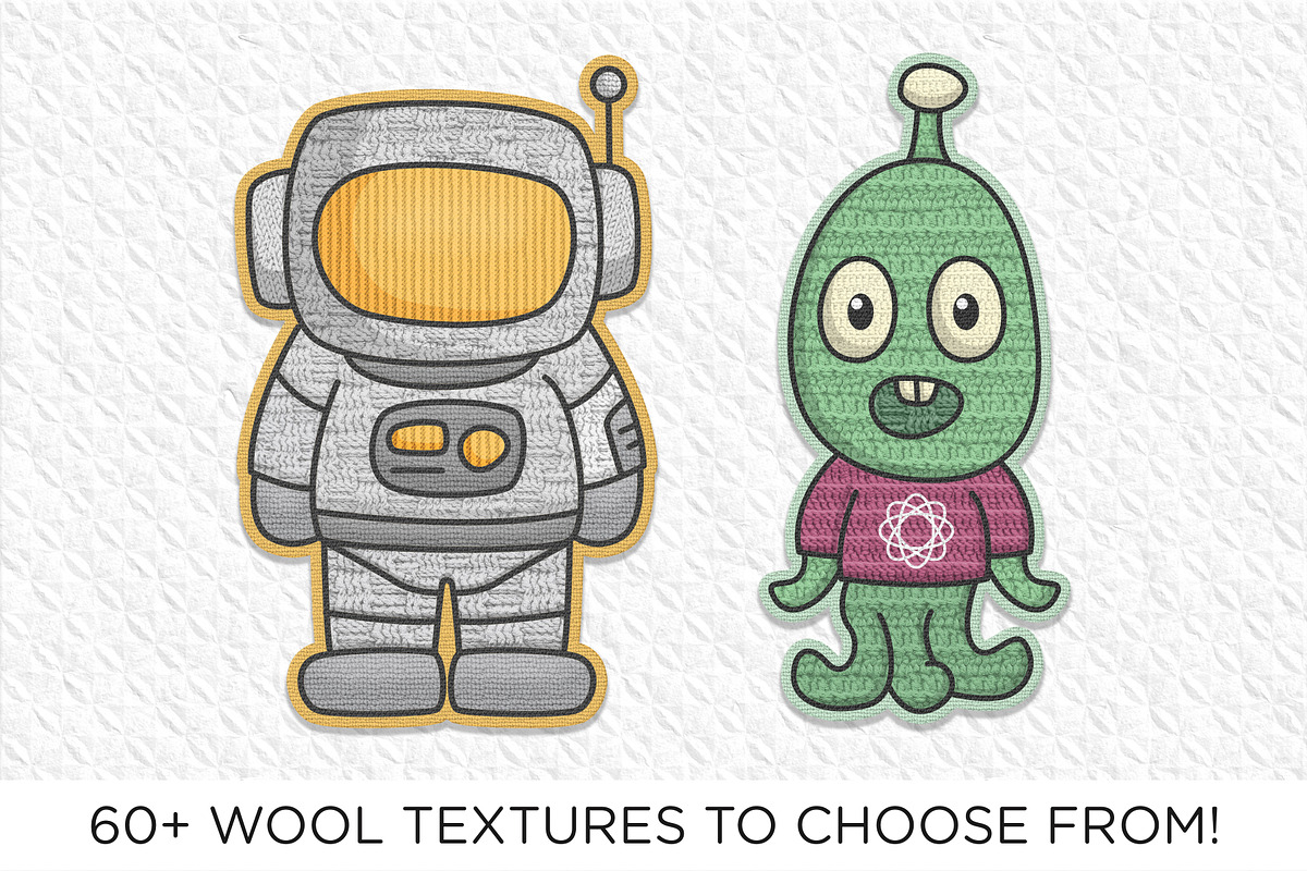 Woolly Design Kit - 65 Textures, a Brushes & More by Creativenauts