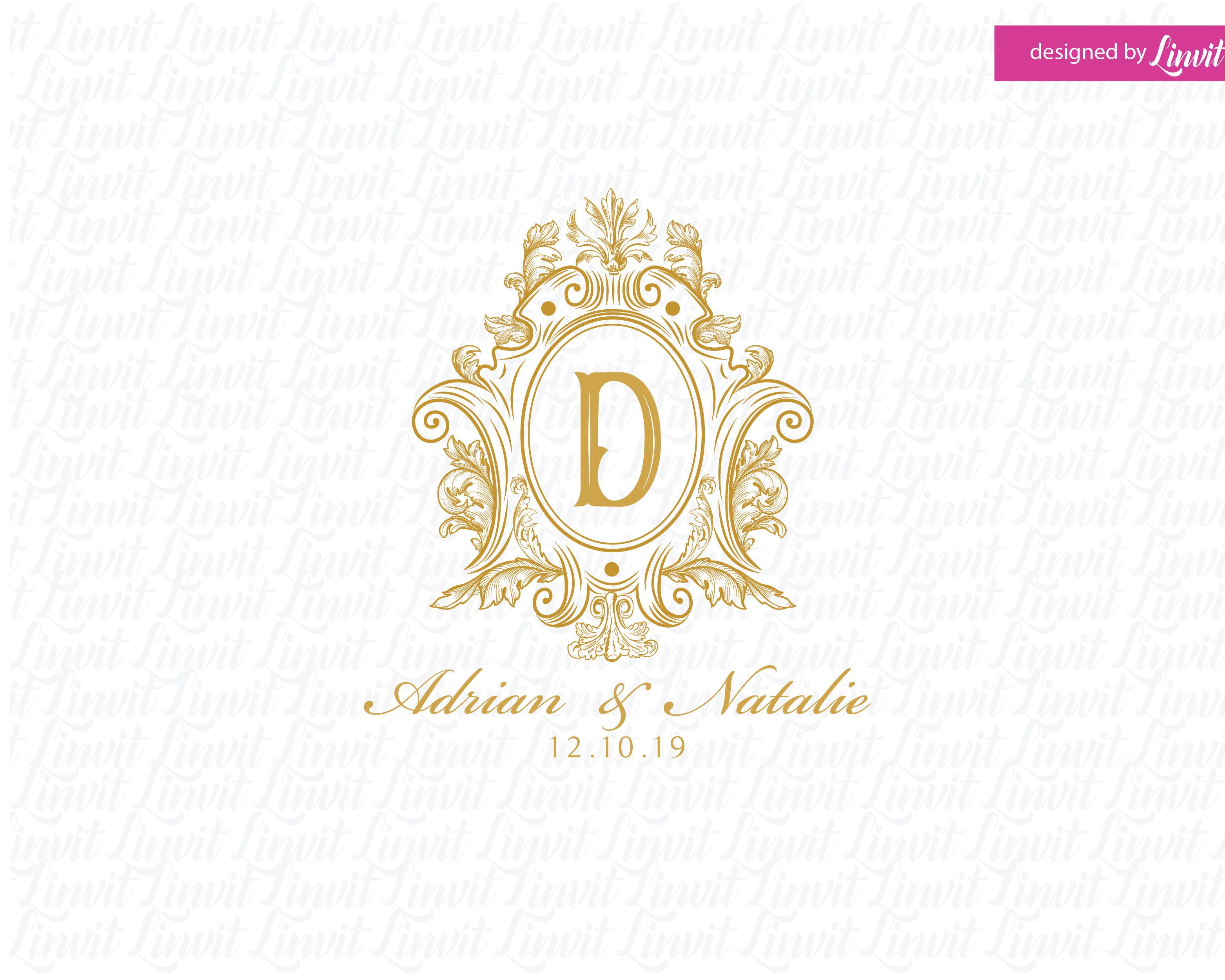 Vintage Wedding Logo, a Branding & Logo Template by Linvit | Creative ...