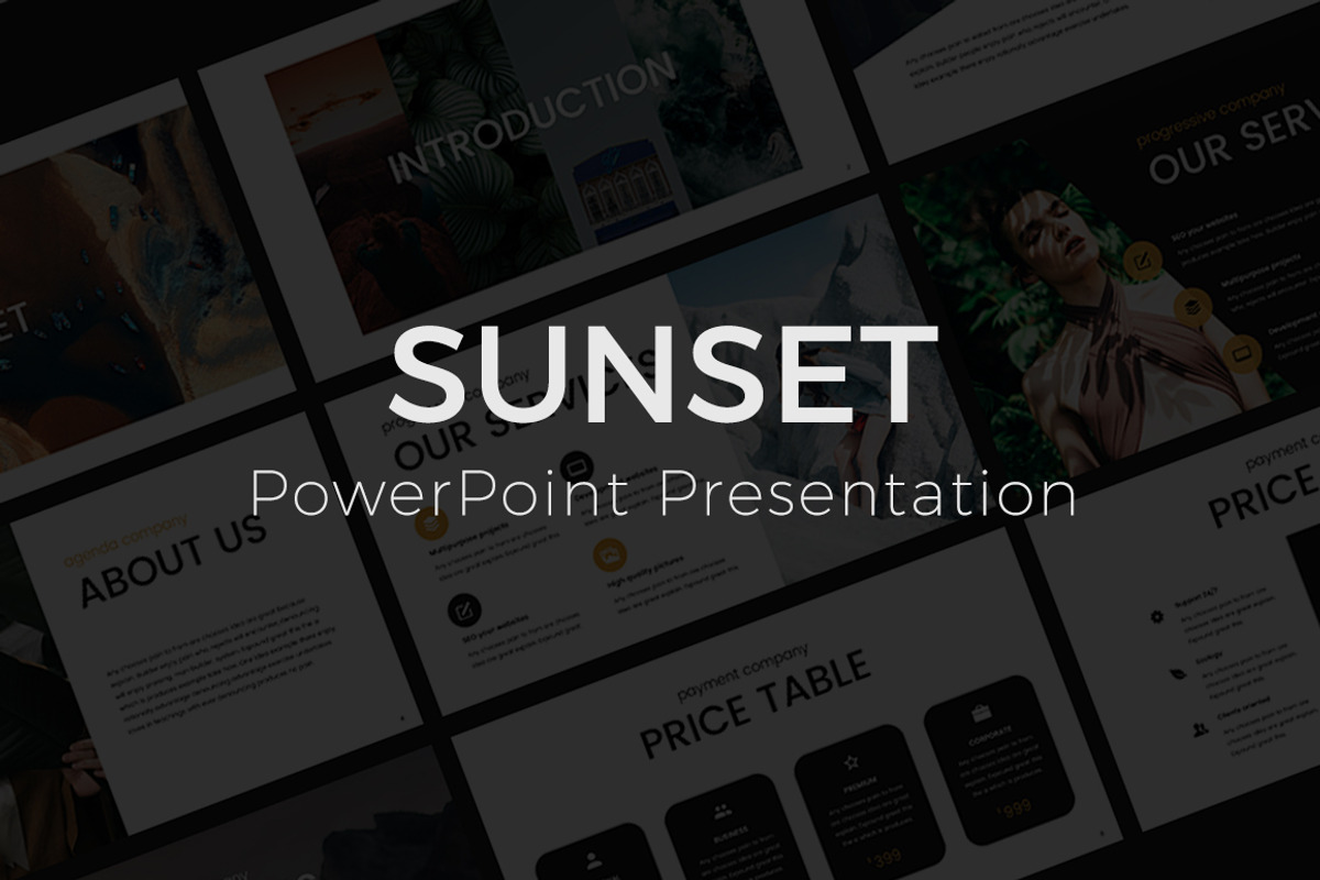 Sunset PowerPoint Template, a Presentation Template by GrizzlyDesign