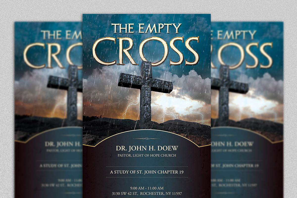 Empty Cross Flyer Photoshop Template