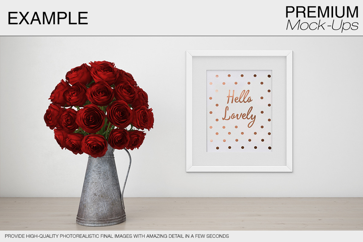 Spring Flowers & 90 Frames Mockup, a Print Template by mock-ups ...