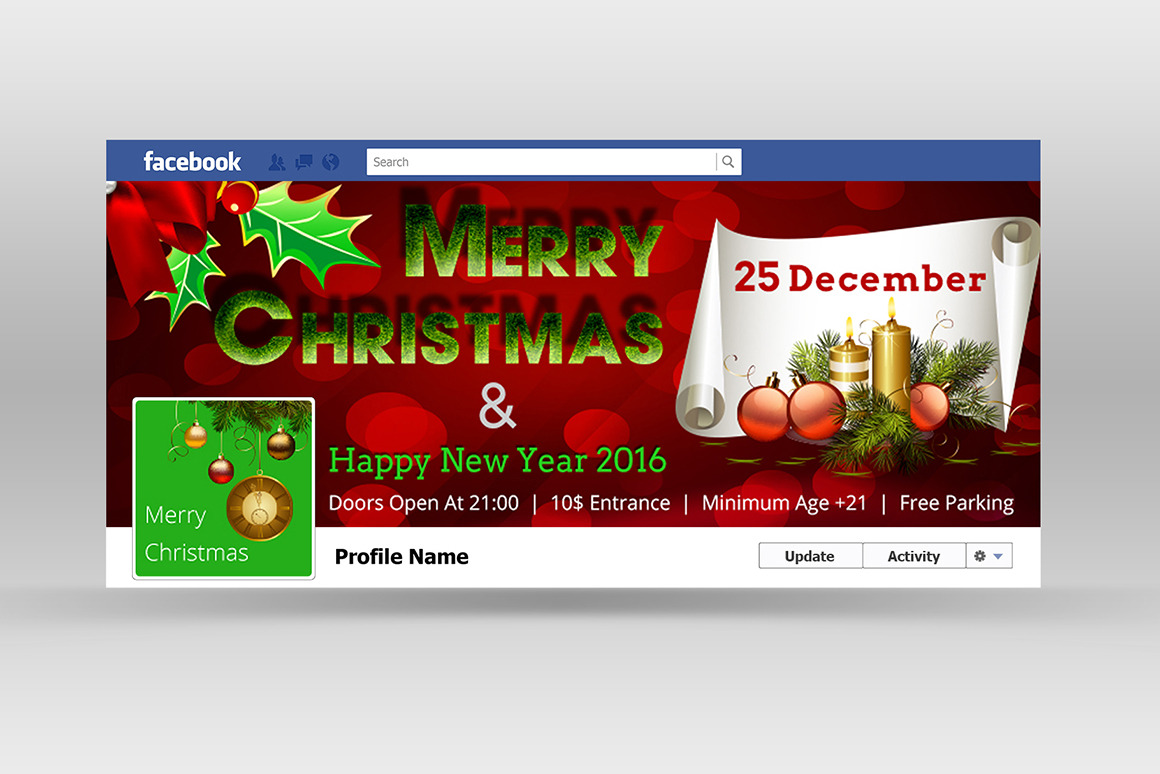 Christmas facebook cover, a Templates & Theme by themexriver