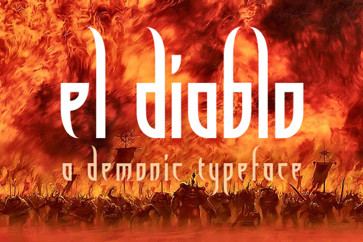 el Diablo, a Script Font by defaulterror
