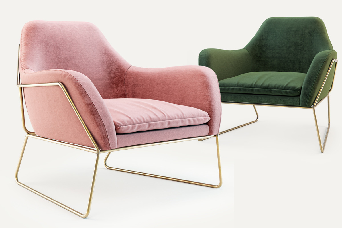 Made Frame Armchair, a Furniture 3D Model by dk 3d models