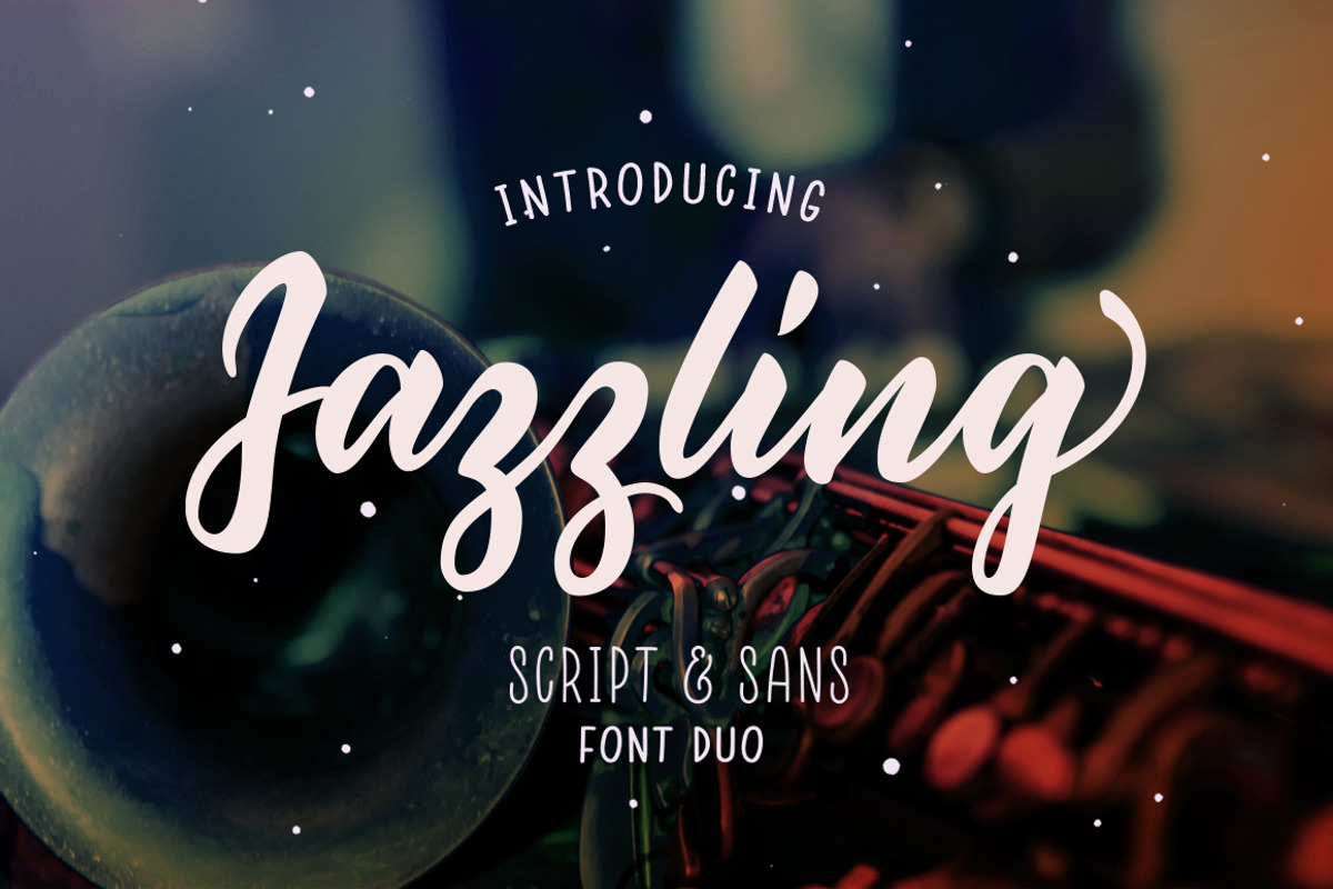 Jazzling - Script & Sans Font Duo, a Script Font by milenabdesign