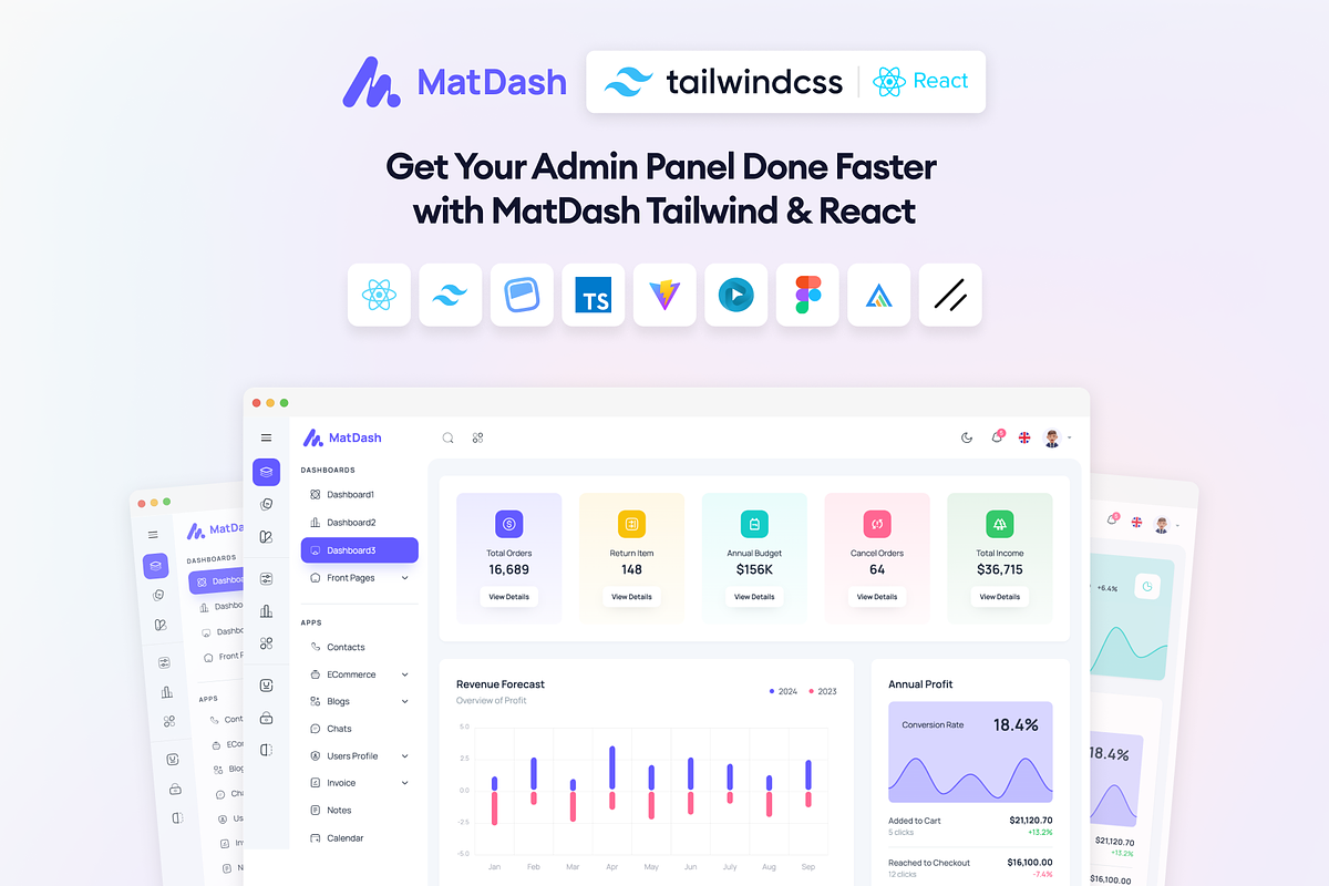 MatDash Tailwind React Admin Theme