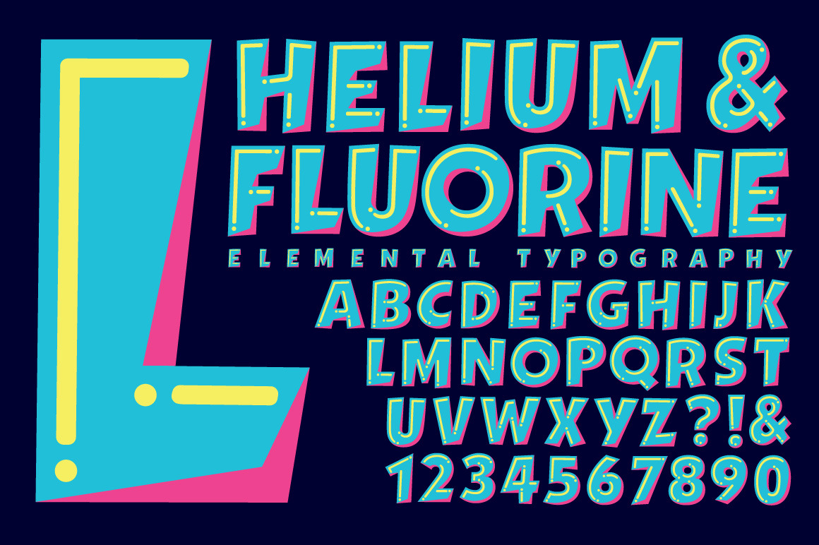 Lettering Design: Helium & Fluorine, an Object Graphic by Mysterylab ...