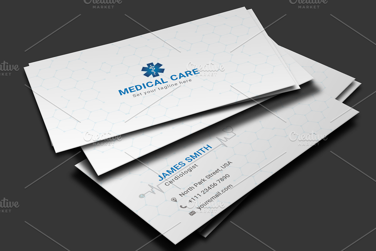 Cardiologist Business Card, a Business Card Template by graphicsunday